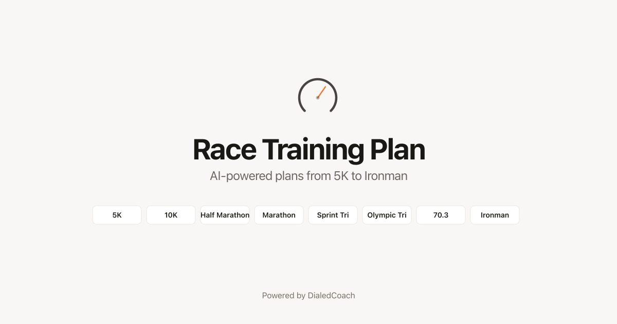 Race Training Plan — AI-Powered Plans for Endurance Athletes
